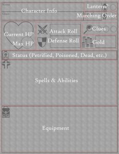 Four Against Darkness Compatible Game Board - Wisps of Time