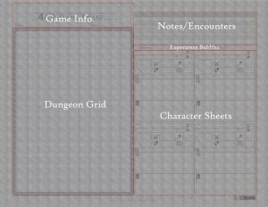 Four Against Darkness Compatible Game Board - Wisps of Time