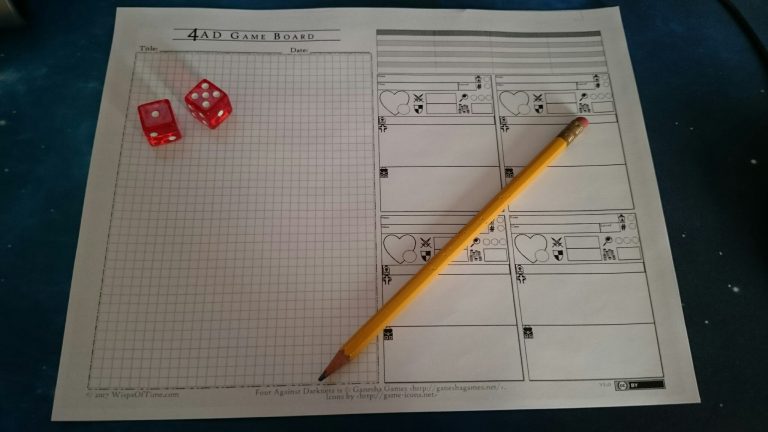 Four Against Darkness Compatible Game Board - Wisps of Time